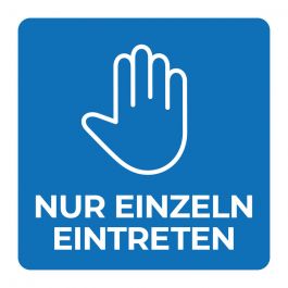 Fertigschild - Einzeln eintreten
