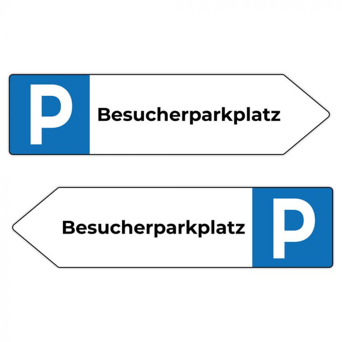 Aluminium Hinweisschild Besucherparkplatz